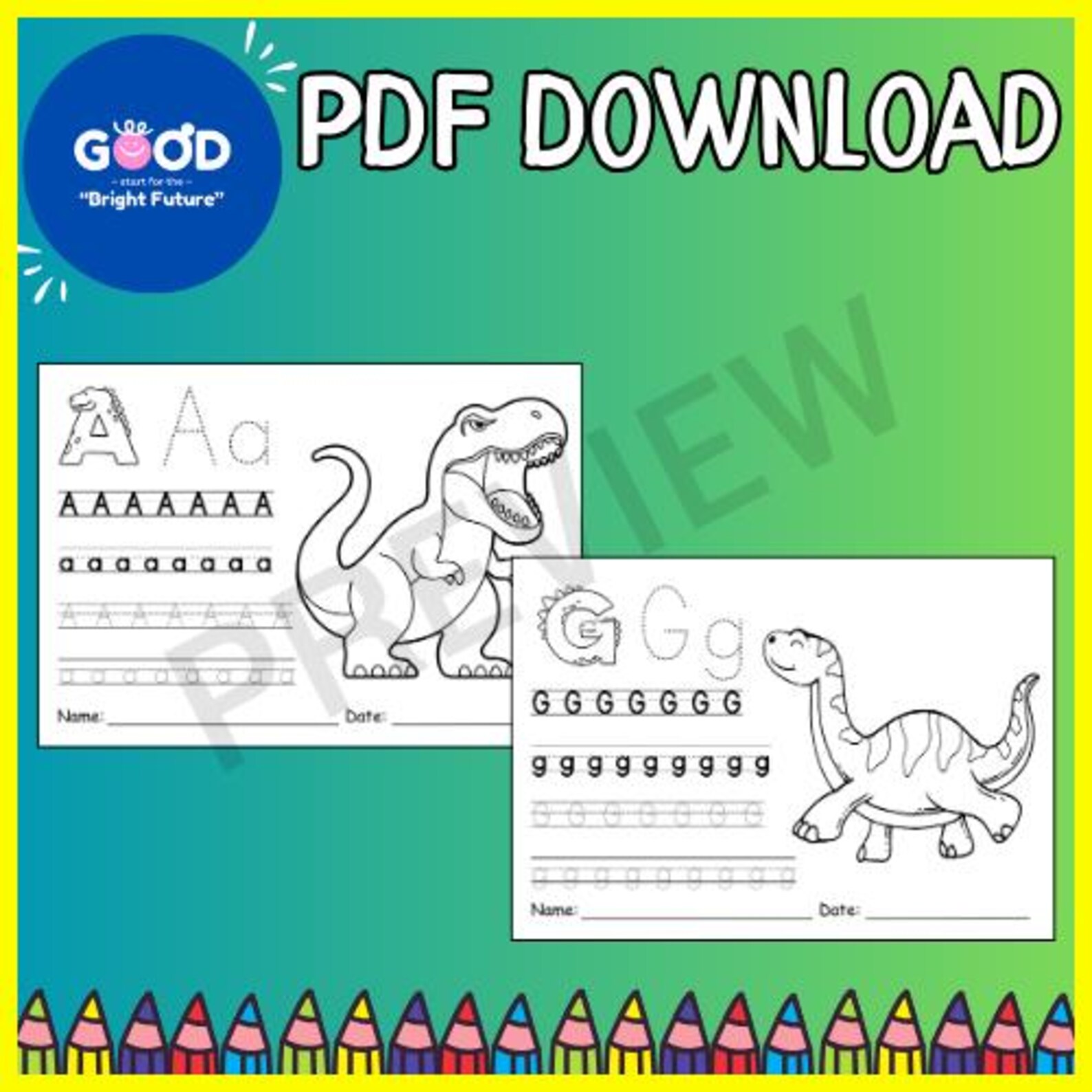 Dinosaur Coloring Pages A-Z: Alphabet Tracing Worksheets (PDF) - Etsy