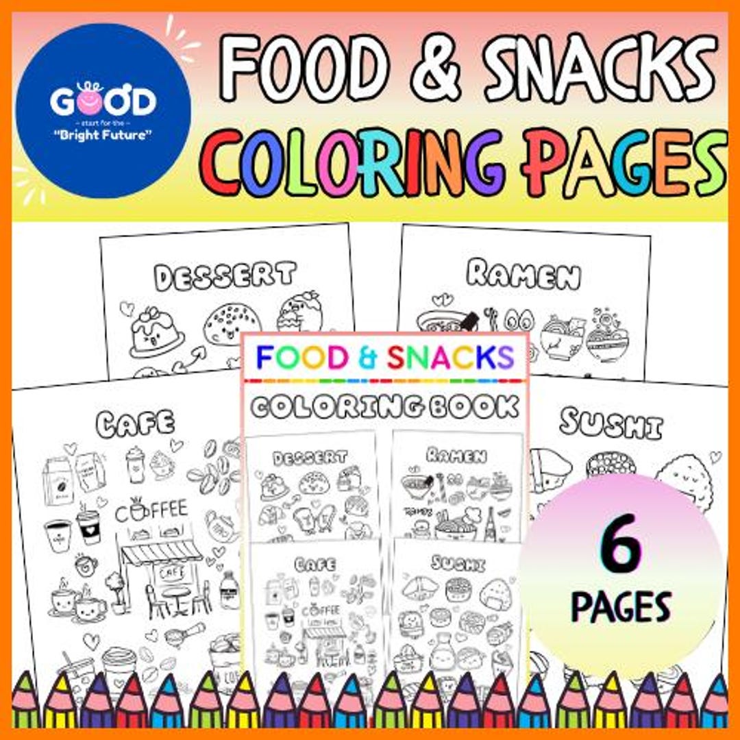 Kawaii Food, Sweet, Drink, Dessert and Snack Coloring Pages, Fun and ...