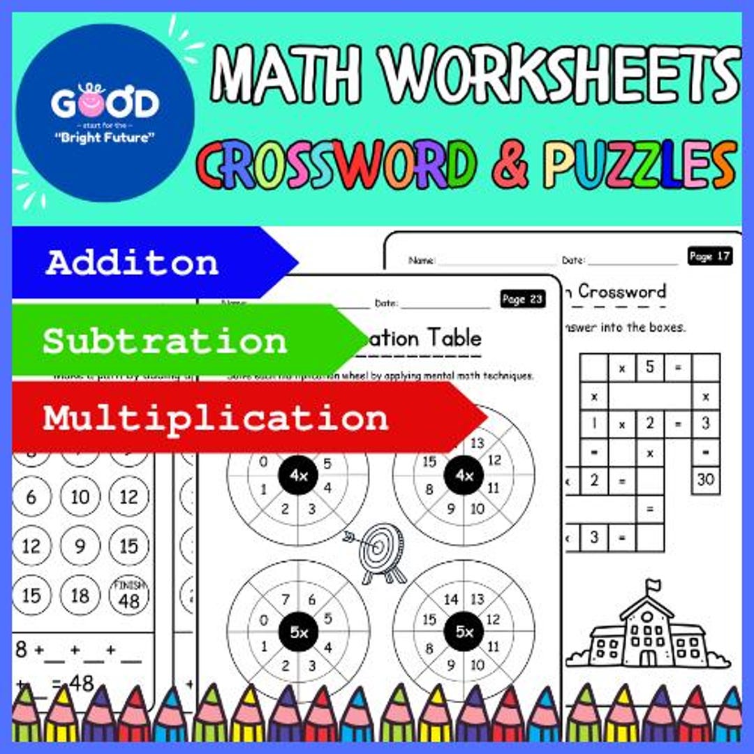 Math Addition, Subtraction, Multiplication Worksheets, Math Mixed ...