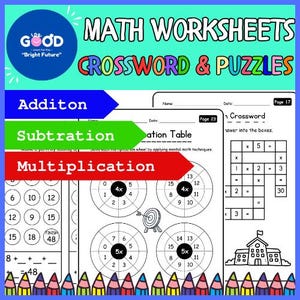 Math Addition, Subtraction, Multiplication Worksheets, Math Mixed ...