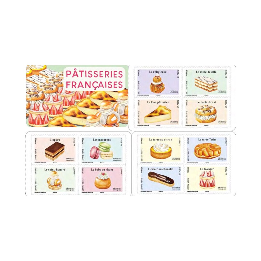 Illustrated French Pastries Memorabilia 12p - Etsy