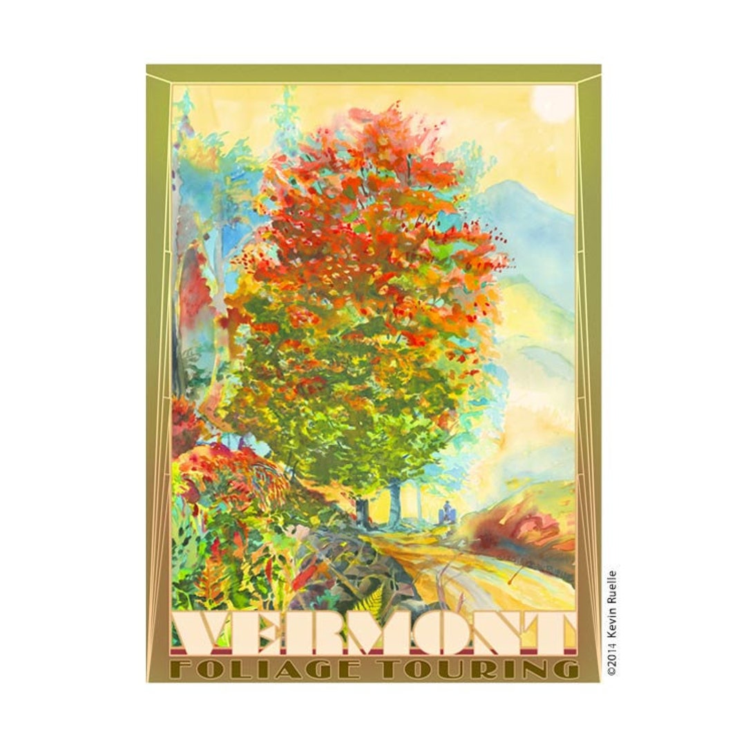 Vermont Foliage Travel Poster - Etsy