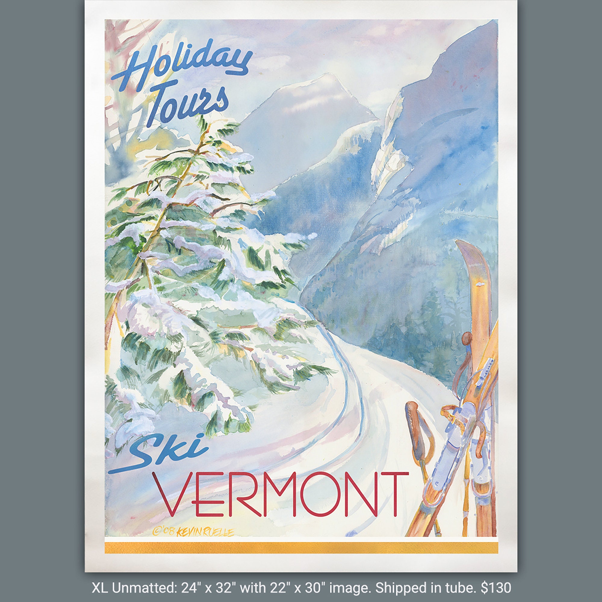 Vermont Holiday Tours Travel Poster - Etsy