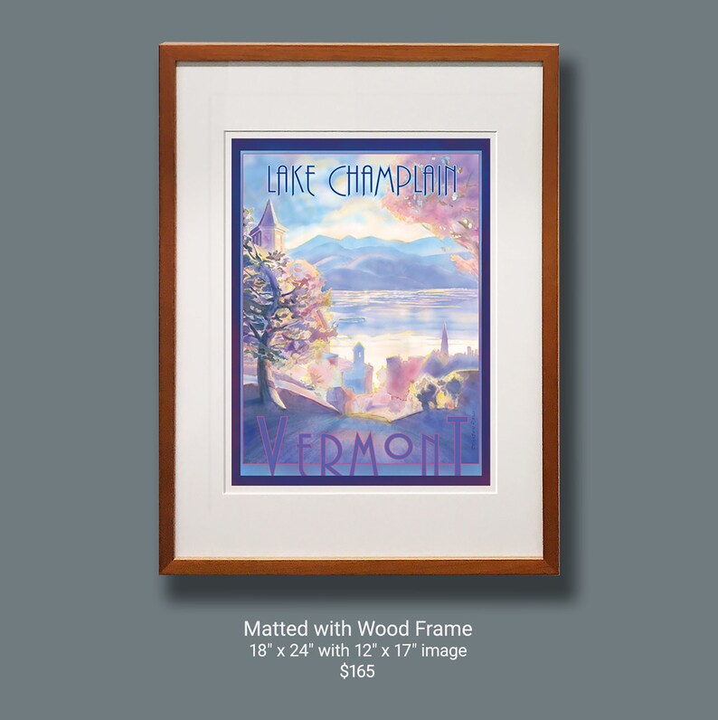 Sunset Lake Champlain Travel Poster - Etsy