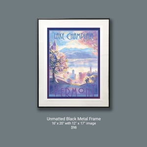 Sunset Lake Champlain Travel Poster - Etsy