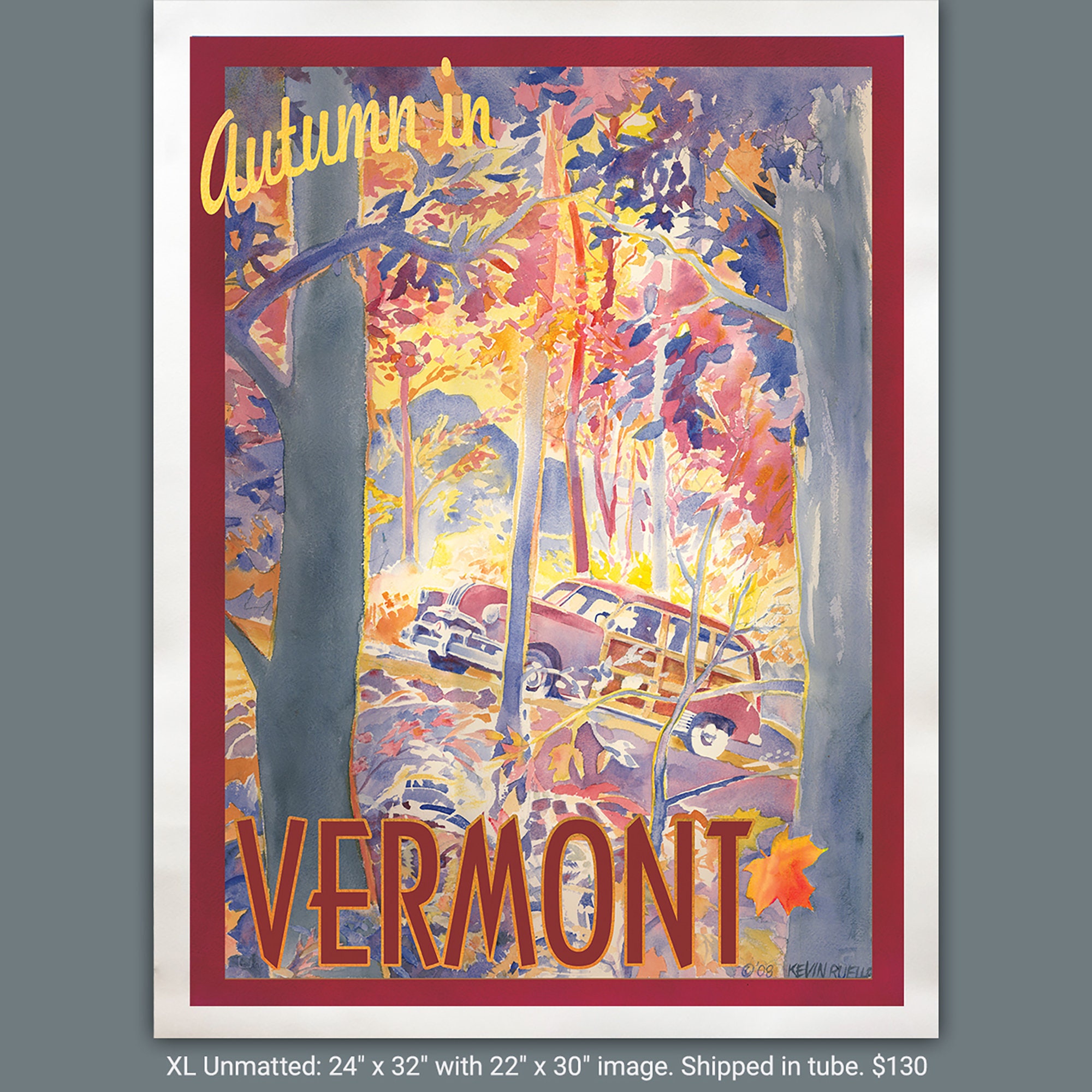 Autumn in Vermont Travel Poster - Etsy