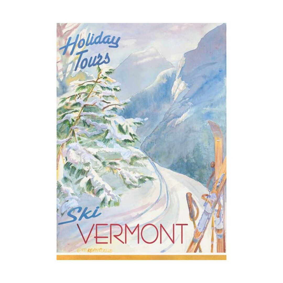Vermont Holiday Tours Travel Poster - Etsy