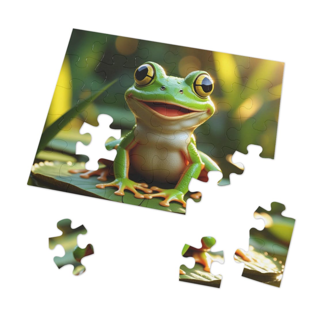 Frog Jigsaw Puzzle, Fun Family Activity, Kids Educational Game, Nature ...