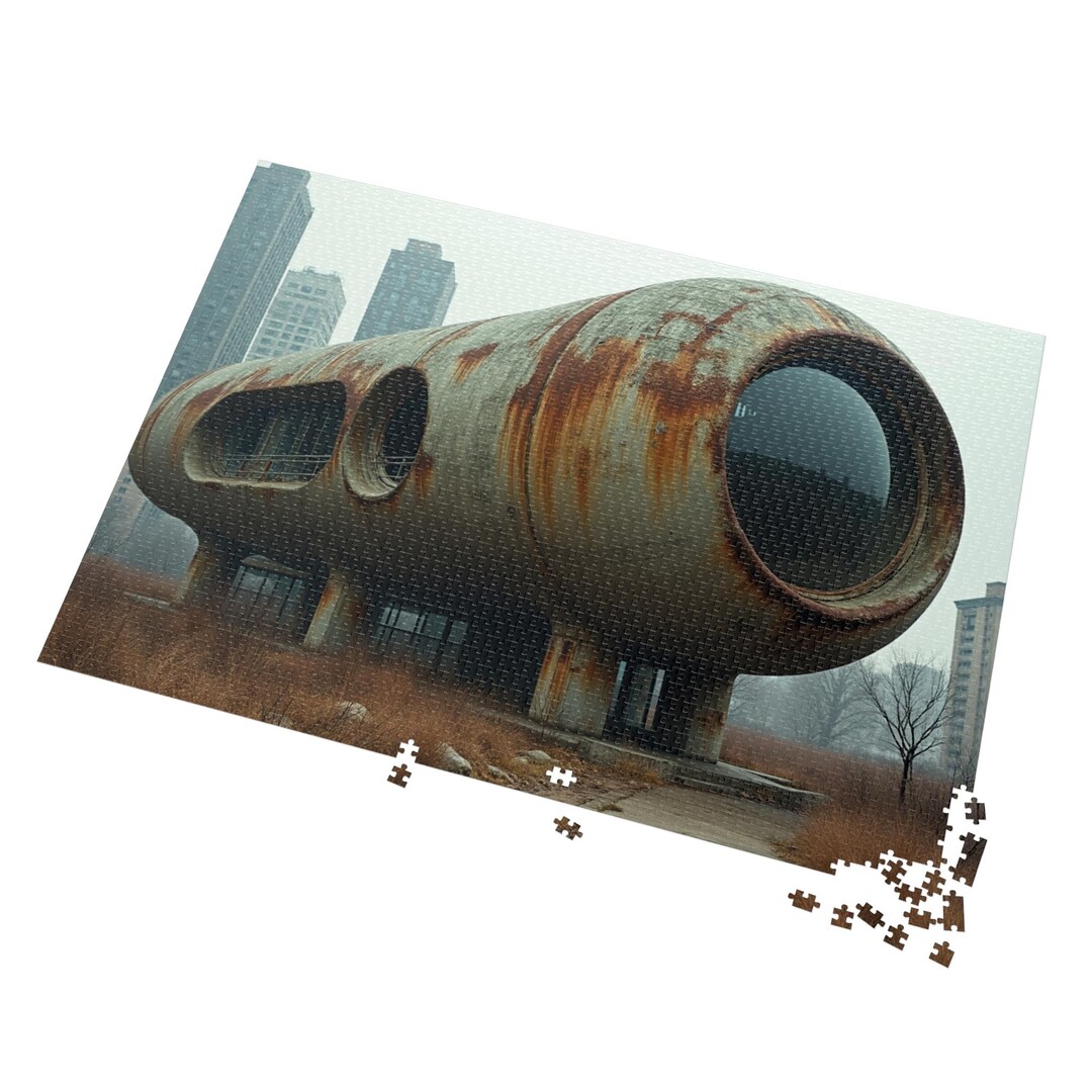 Vintage Aesthetic Jigsaw Puzzle With Tin, Retro Architecture Puzzle ...
