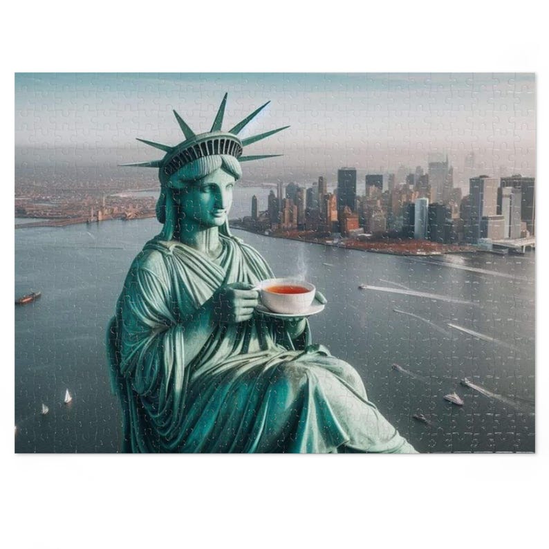 Statue of Liberty Jigsaw Puzzle With Tin - Fun Home Decor, Gift for ...
