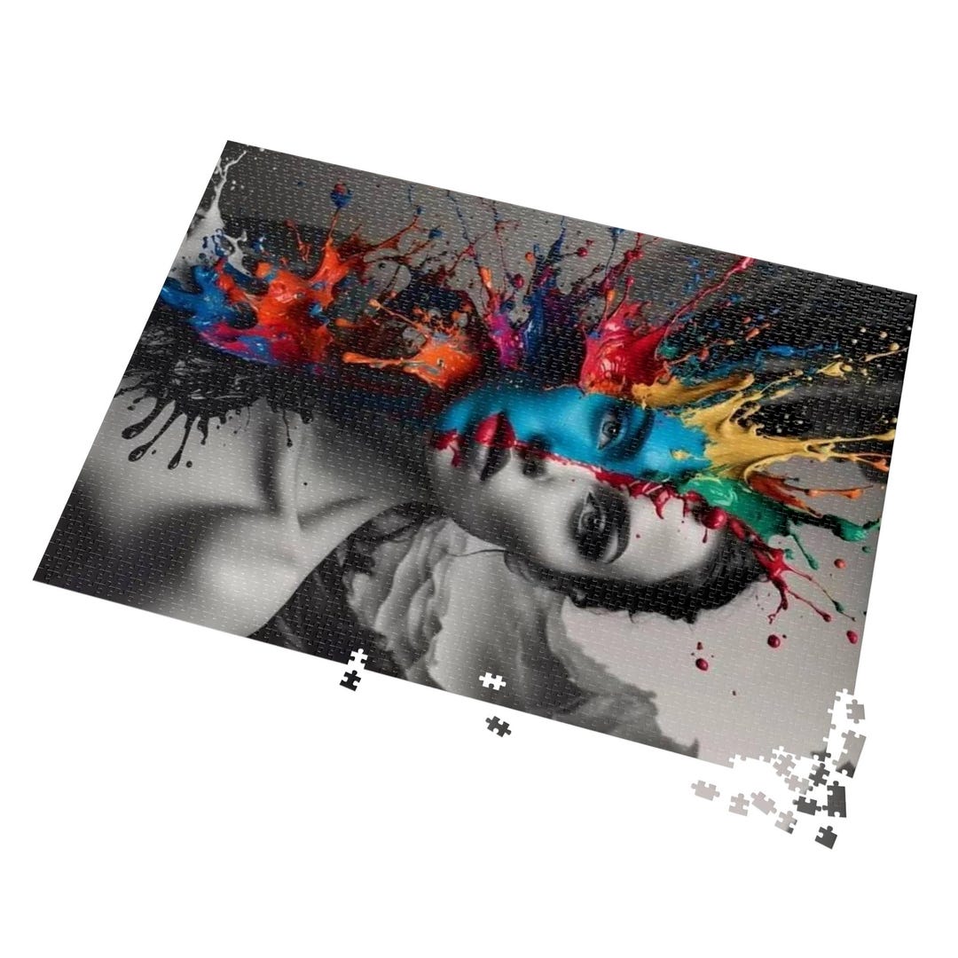 Artistic Color Splash Jigsaw Puzzle With Tin, Unique Gift Idea, Home ...
