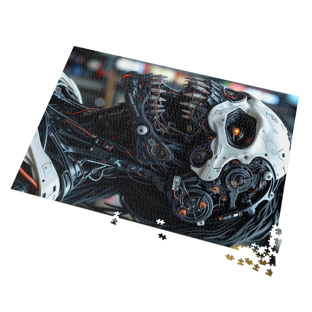 Futuristic Robot Jigsaw Puzzle With Tin, Unique Gift for Puzzle Lovers ...
