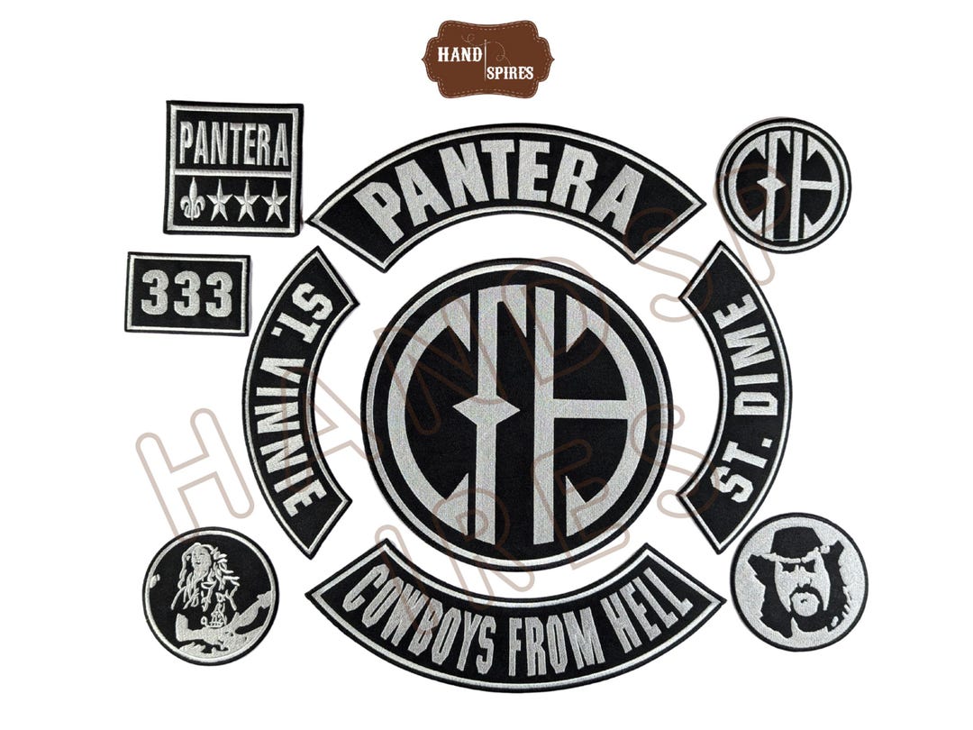 Pantera Patch Set | Cowboys From Hell Embroidered Patch Collection | St ...