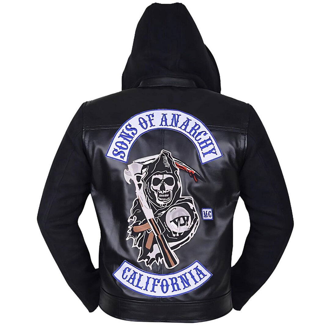 Sons of Anarchy Motorcycle Leather Jacket | SAMCRO Biker Club Cut ...