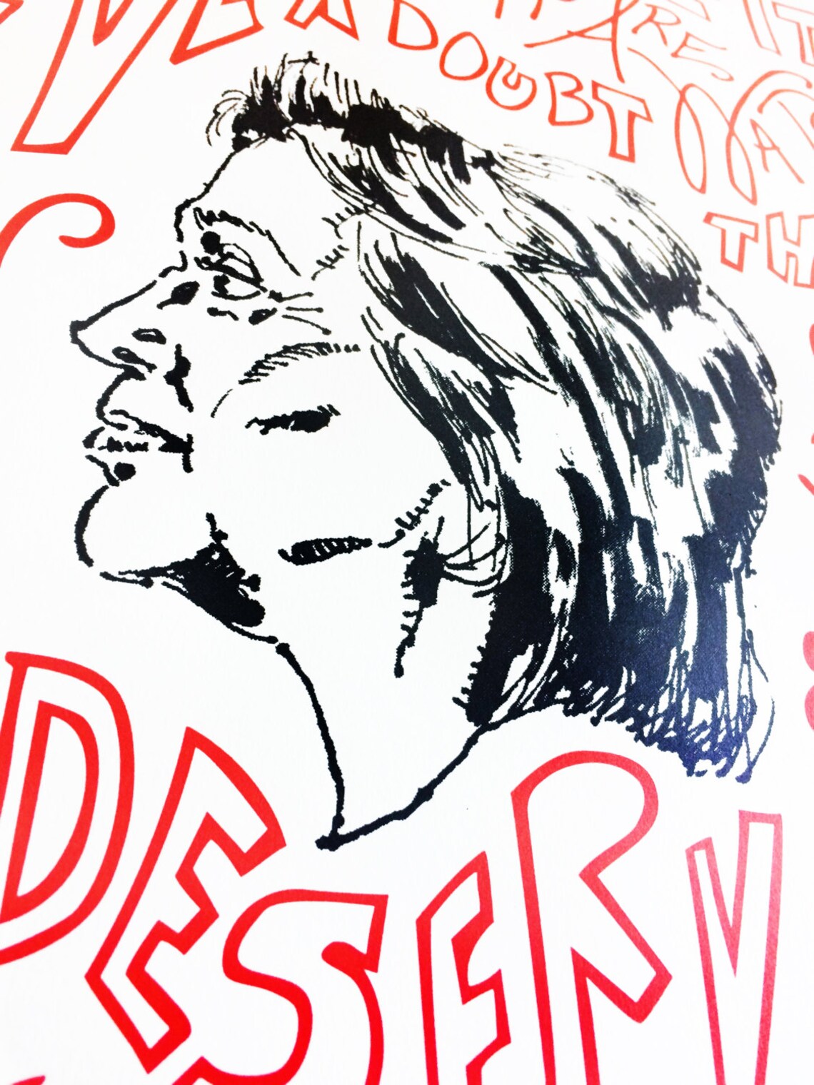 Hillary Rodham Clinton Letterpress Print - Etsy