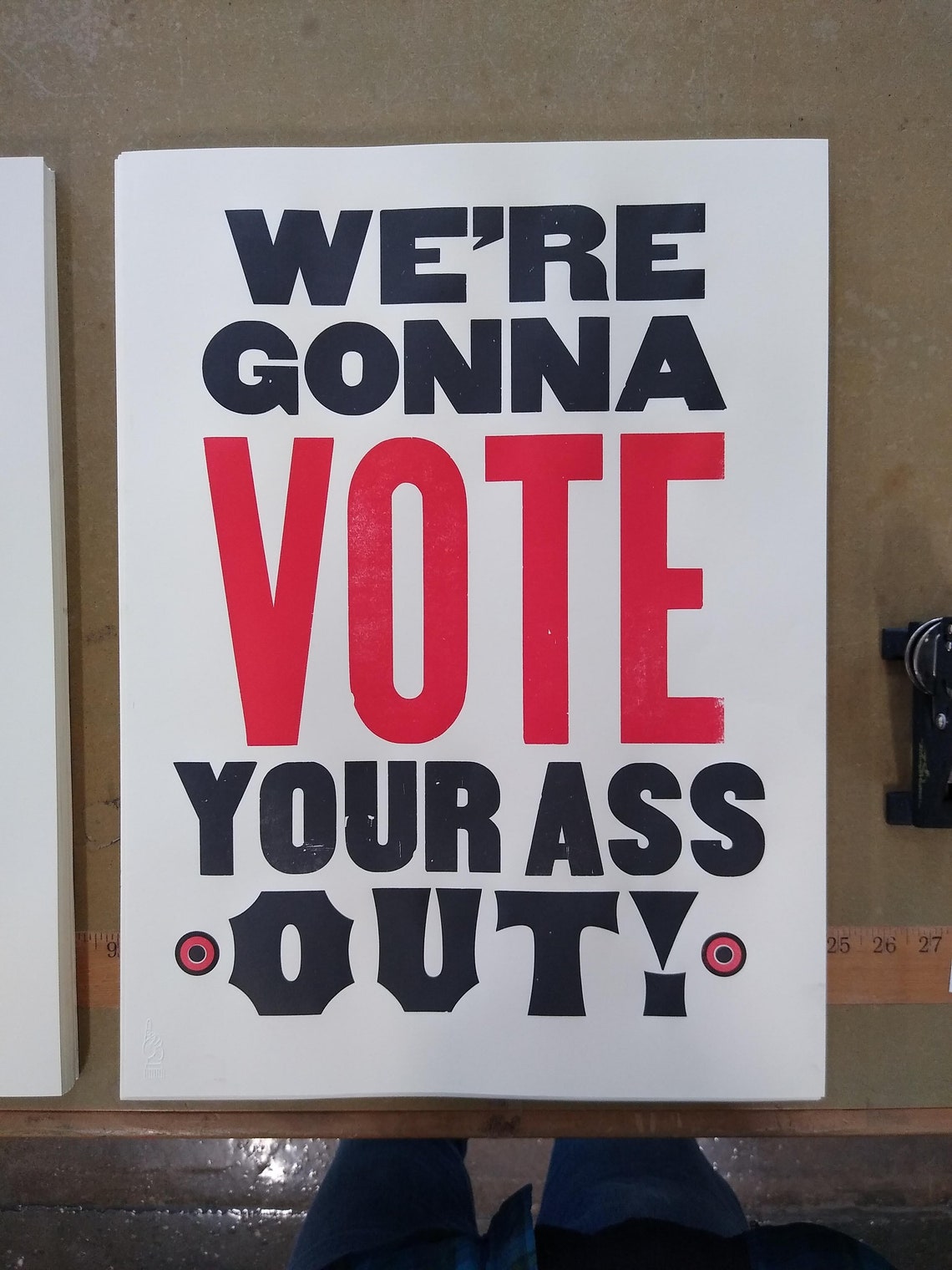 Vote Them Out Letterpress Wood Type Poster - Etsy