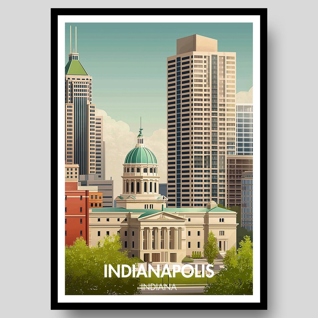 Indianapolis Poster - Indiana Art - Indianapolis Wall Art ...