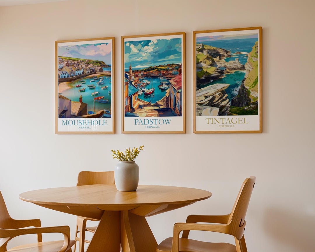 Set of 3 Cornwall Posters - Choose Any 3 - Cornwall - Cornwall Poster ...
