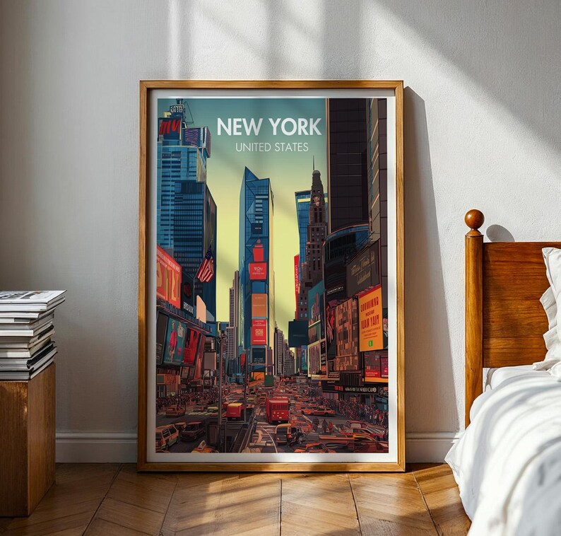 New York Poster - Times Square Poster - New York Print - New York City ...