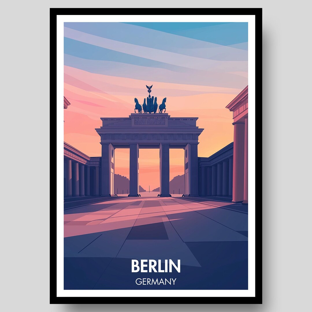 Berlin Poster - Brandenburg Gate Poster - Germany - Berlin Print ...