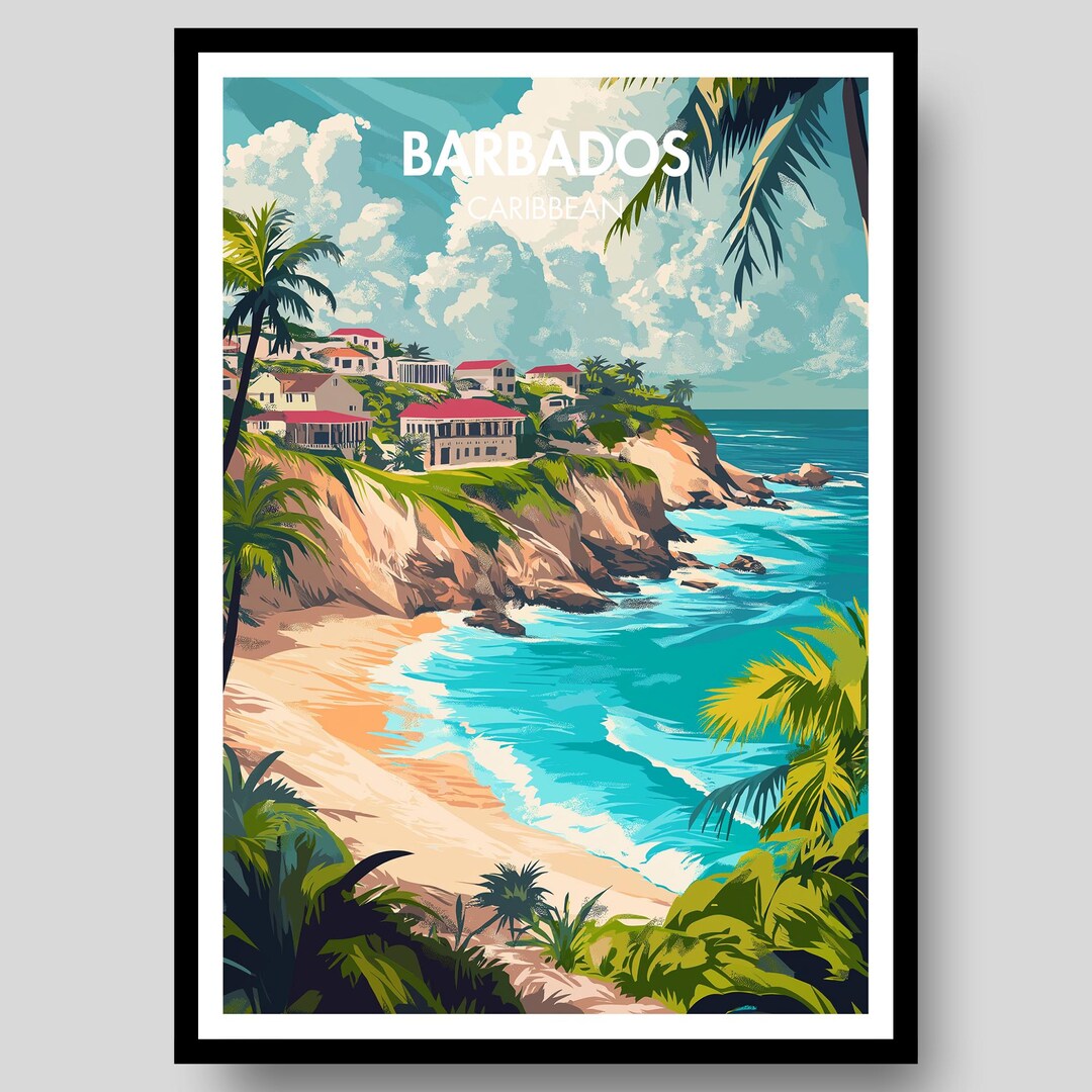 Barbados Poster - Caribbean Poster - Barbados - Barbados Wall Art ...