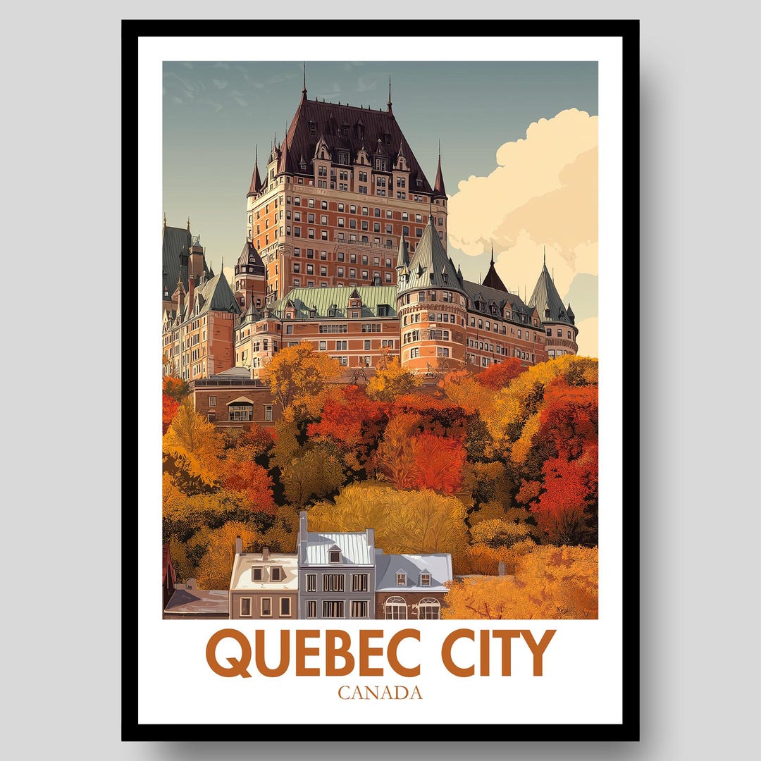 Quebec City Poster - Quebec City - Quebec City Print - Canada Poster ...