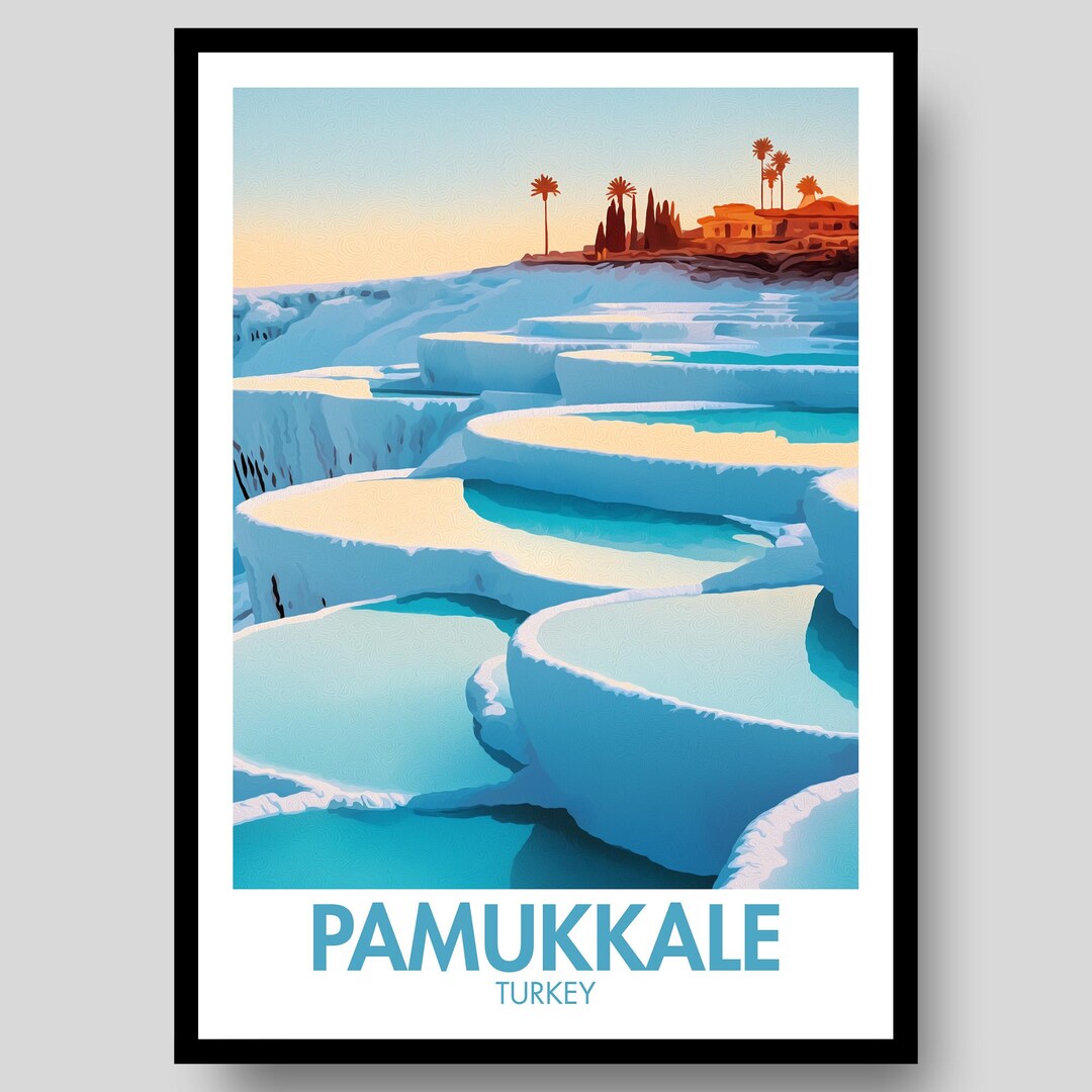 Pamukkale Poster - Pamukkale - Turkish Poster - Turkey - Pamukkale Wall ...