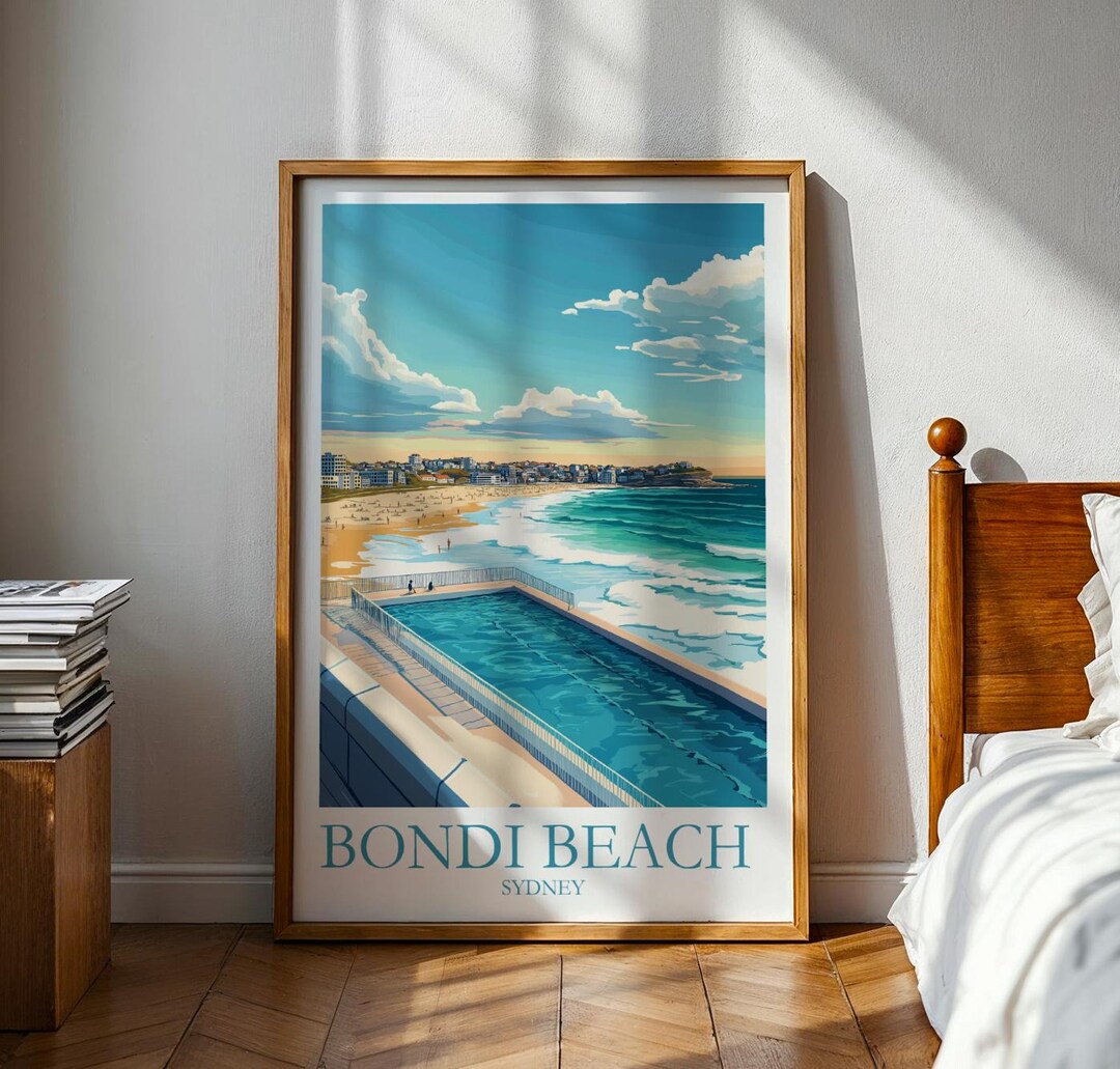 Bondi Beach Poster - Sydney Poster - Australian Wall Art - Bondi Beach ...