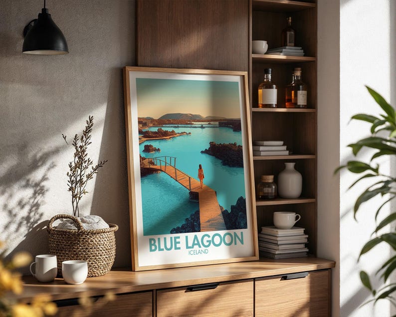 Blue Lagoon Iceland Art Print – Iceland Travel Poster - Etsy UK