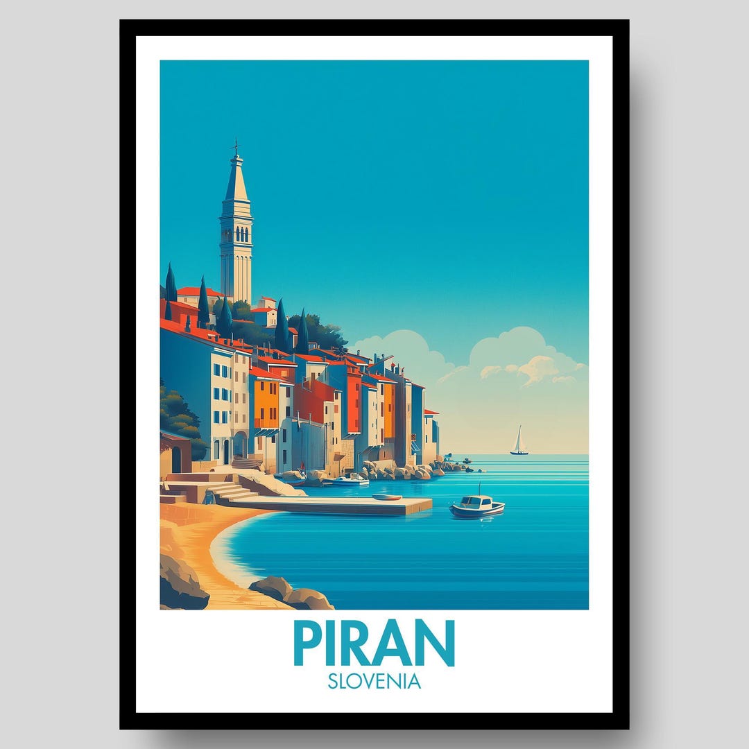 Piran Poster - Slovenia Print - Piran Wall Art - Etsy