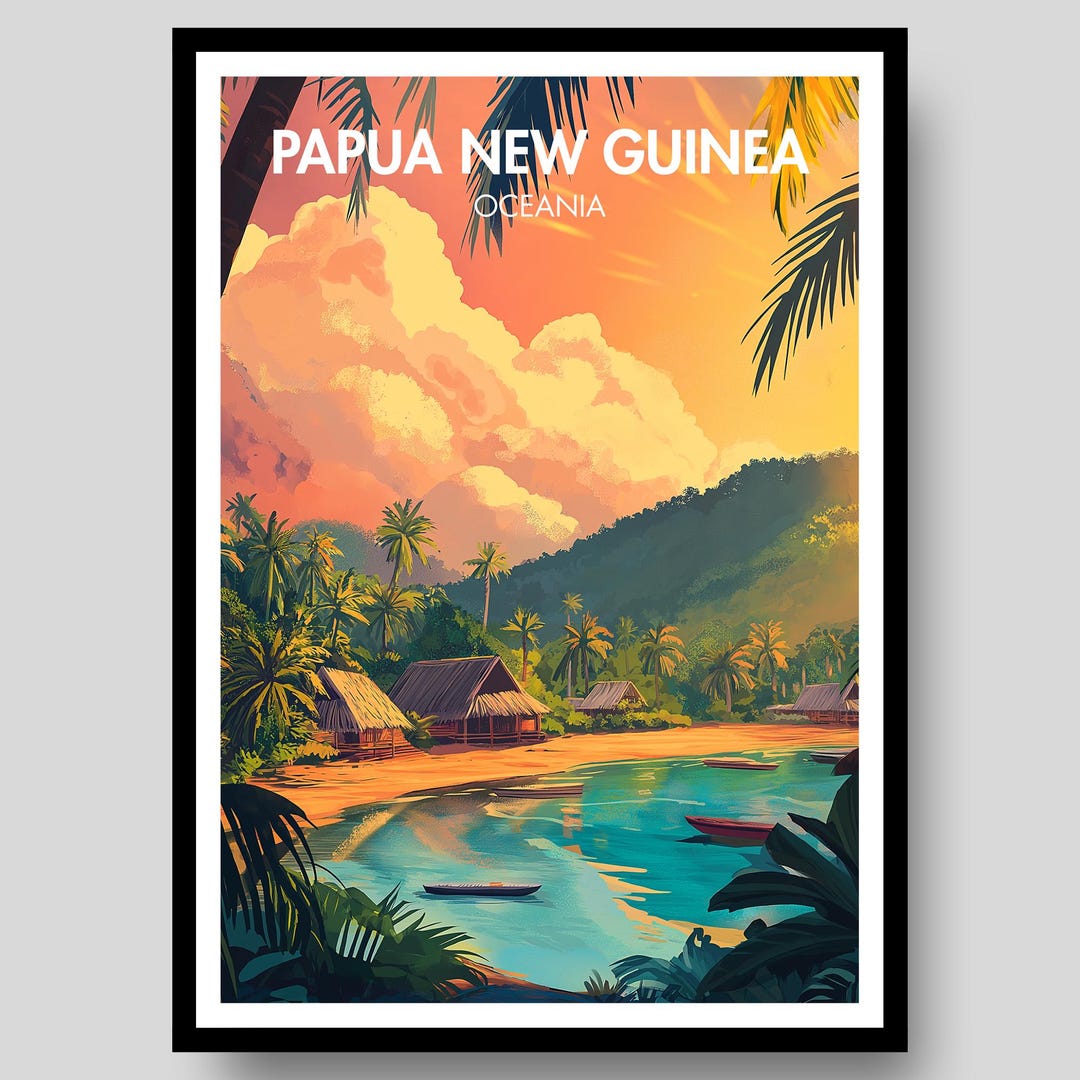 Papua New Guinea Poster - Papua New Guinea - Papua New Guinea Print ...