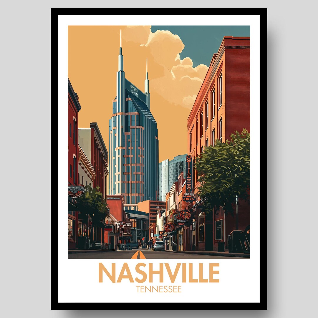 Nashville Poster - Nashville Wall Art - Tennessee Poster - Nashville ...