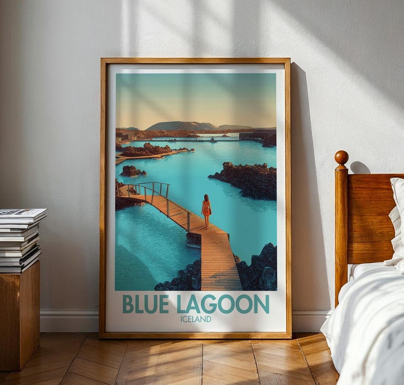 Blue Lagoon Iceland Art Print – Iceland Travel Poster - Etsy UK