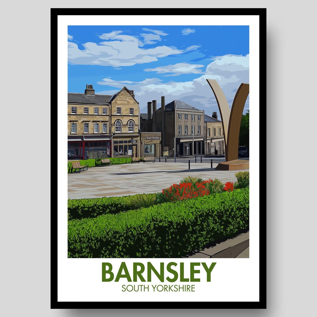 Barnsley South Yorkshire Art Print – UK Travel Poster - Etsy