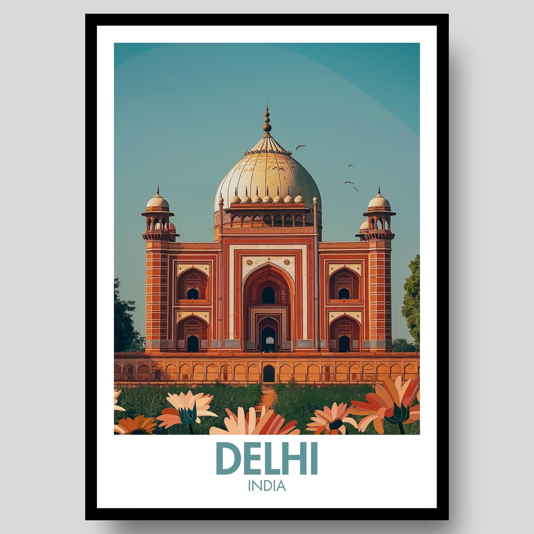 Delhi Poster - India Poster - Delhi - Delhi Wall Art - India - Indian ...