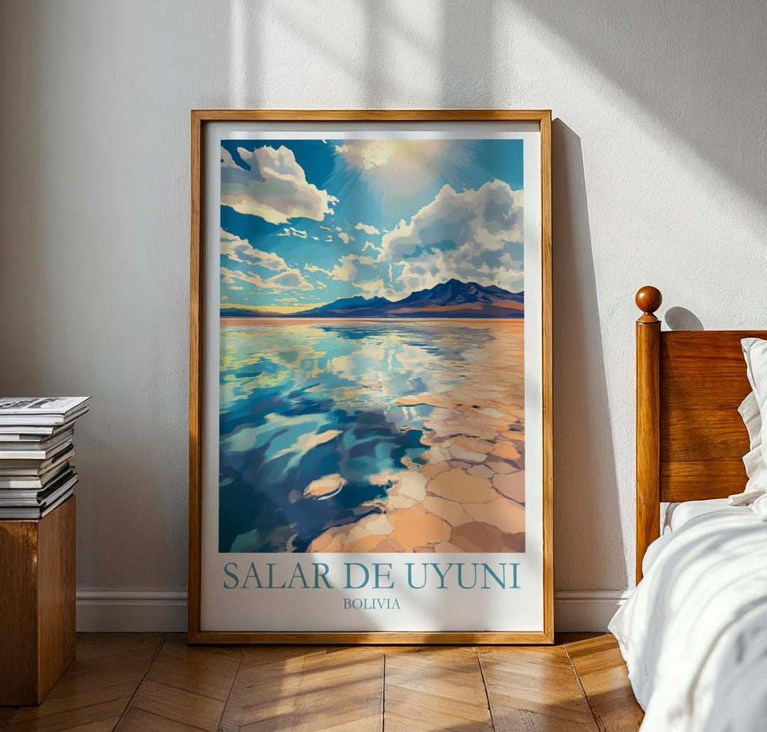 Salar De Uyuni Poster - Bolivia Poster - Salar De Uyuni - Bolivian Salt ...
