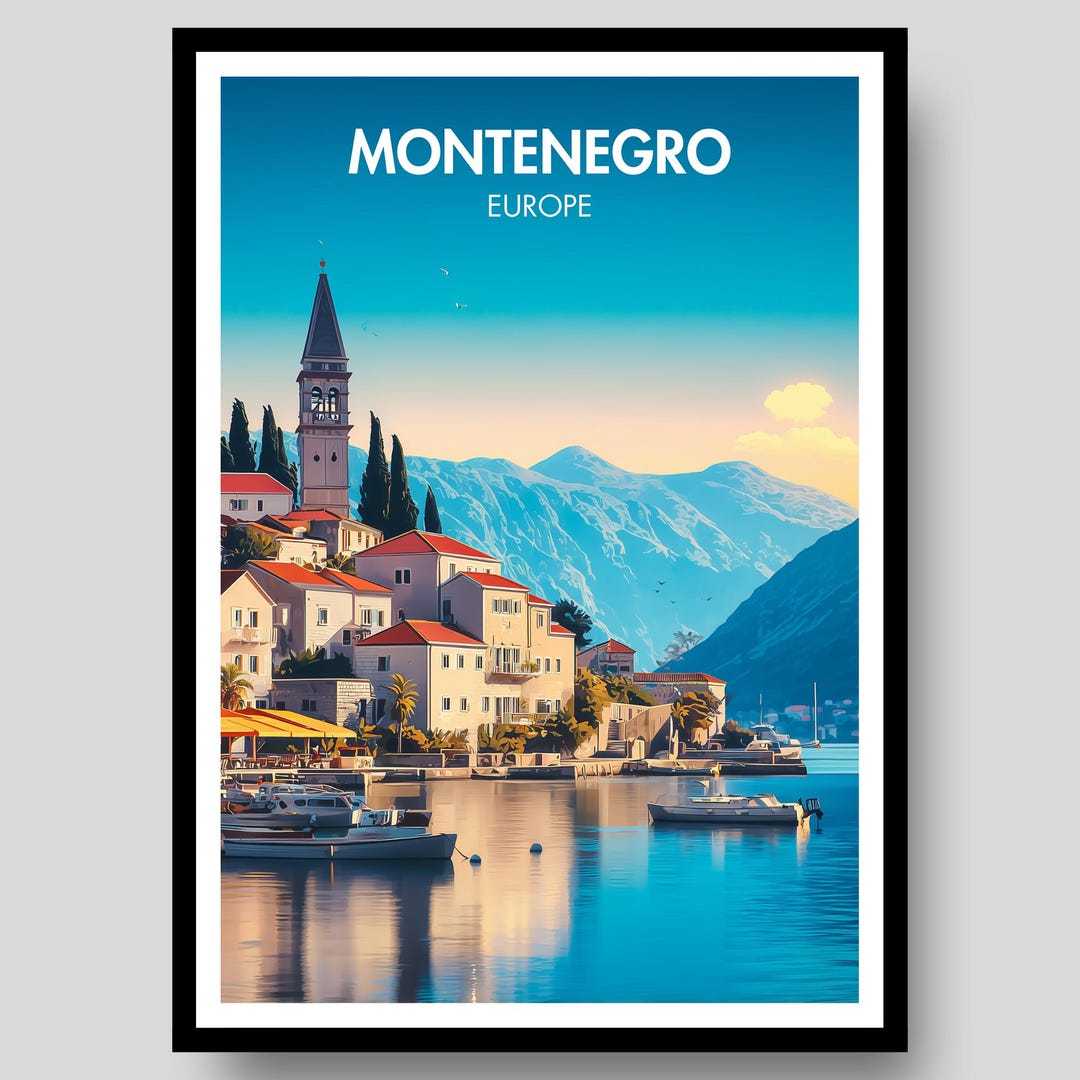 Montenegro Poster - Montenegro Print - Kotor Poster - Montenegro Wall ...