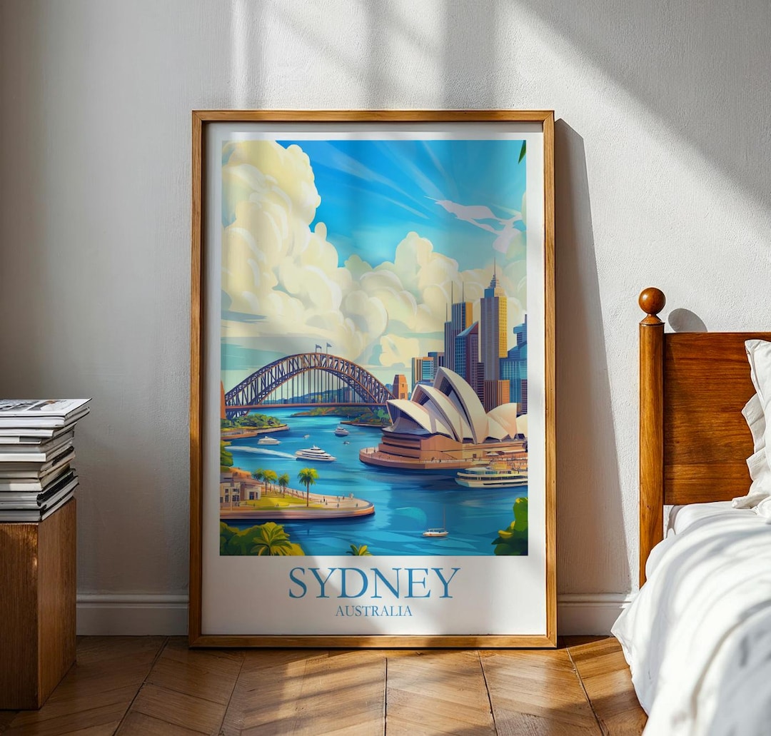 Sydney Travel Poster - Australia Wall Art - Sydney Art - Vacation ...