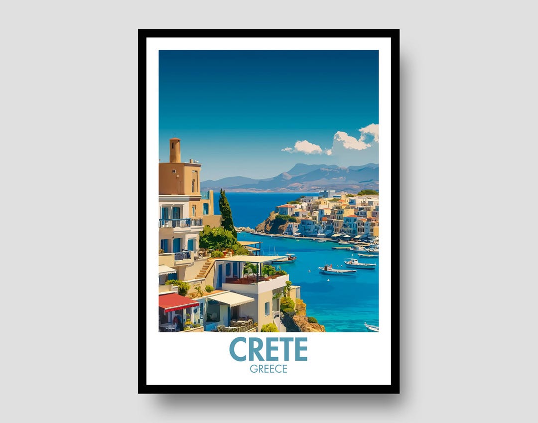 Crete Poster - Crete Wall Decor - Greek Print - Etsy