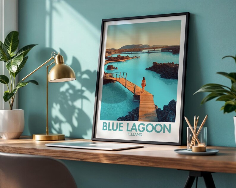 Blue Lagoon Iceland Art Print – Iceland Travel Poster - Etsy UK