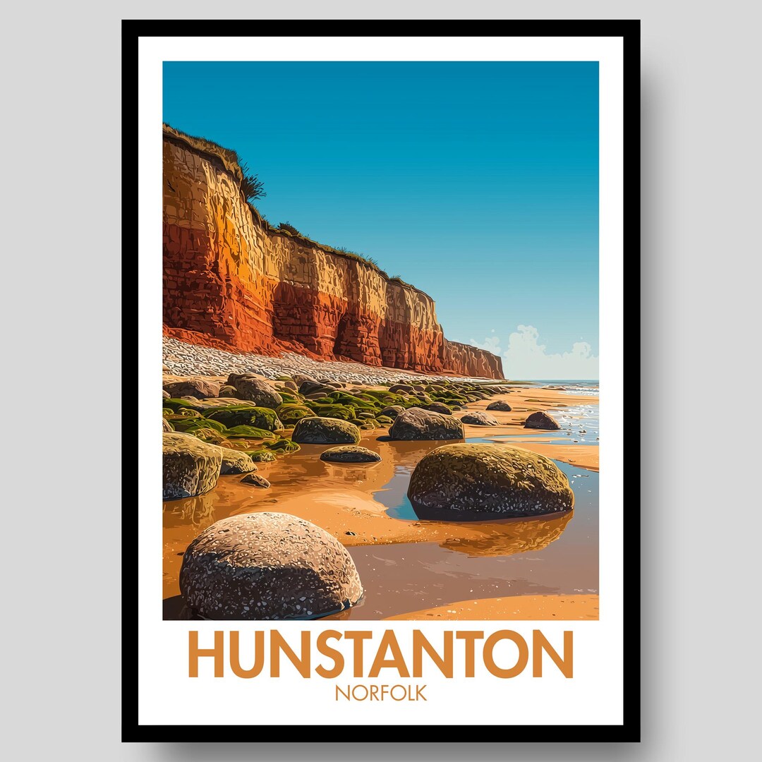 Hunstanton Poster - Norfolk - Hunstanton - Norfolk Poster - Norfolk ...