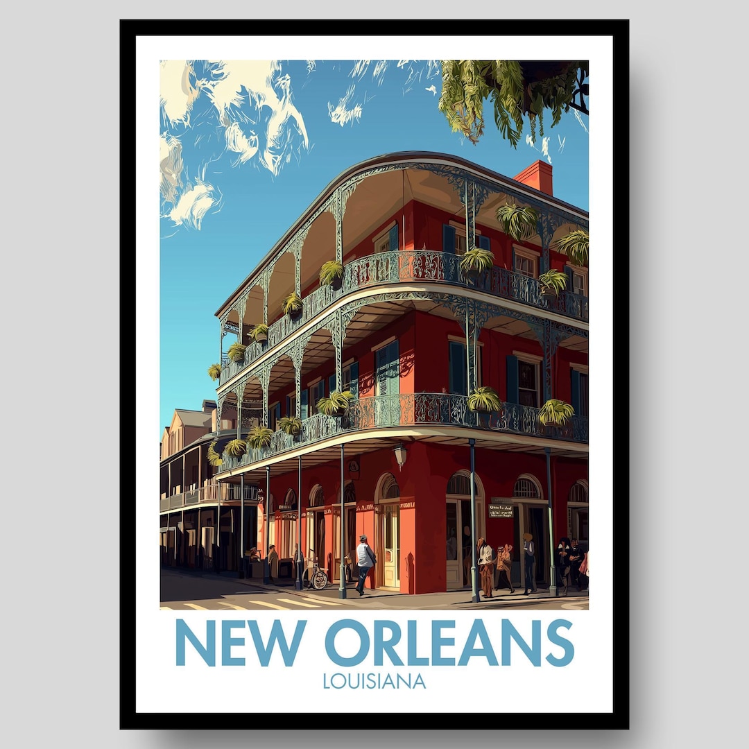 New Orleans Poster - New Orleans - Louisiana Poster - New Orleans Print ...