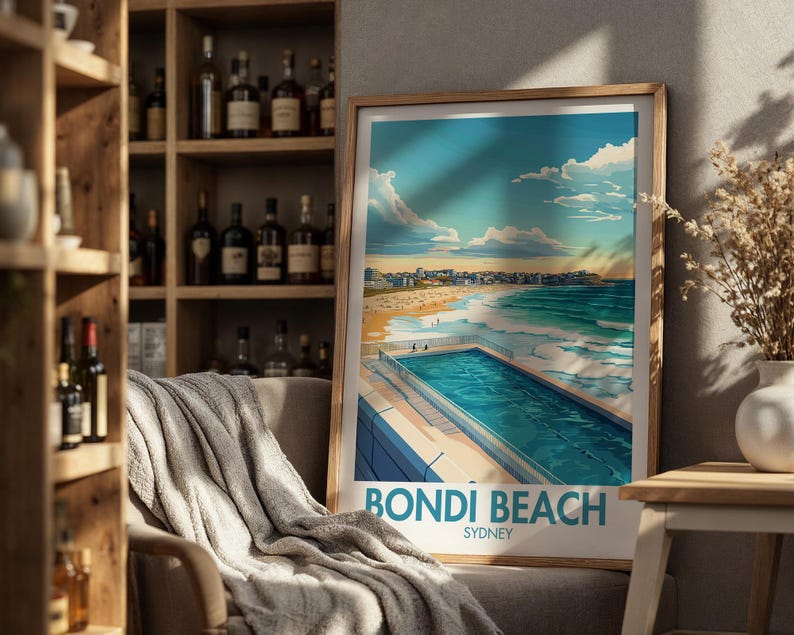 Bondi Beach Poster - Sydney Poster - Australian Wall Art - Bondi Beach ...