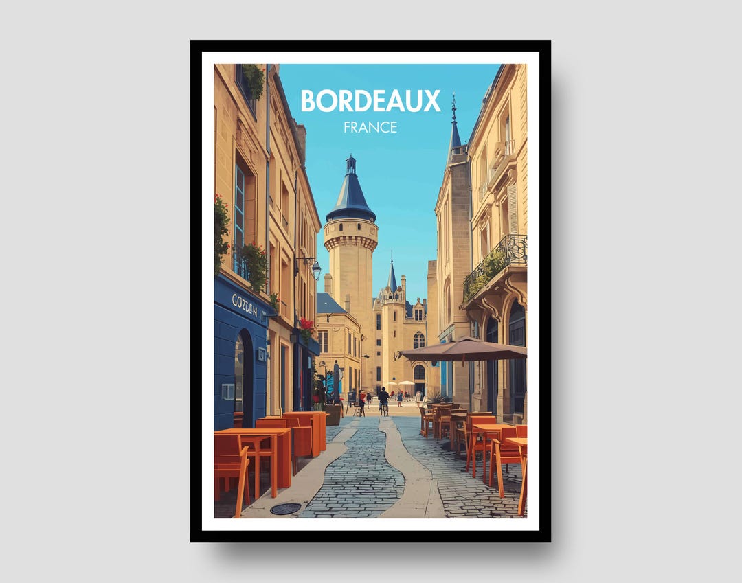 Bordeaux Poster – French Travel Wall Art Print - Etsy