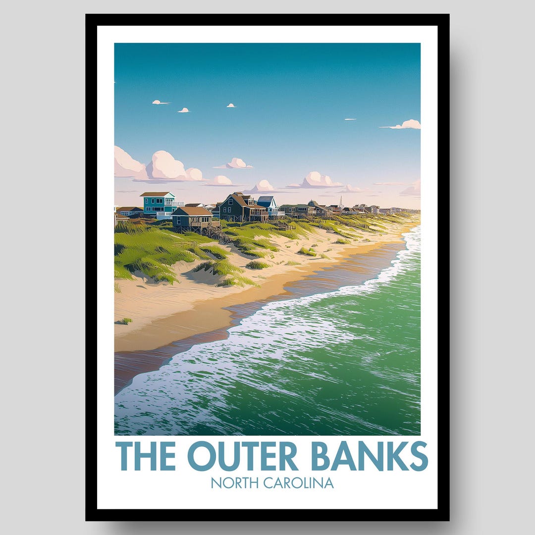 The Outer Banks Poster - North Carolina Poster - the Outer Banks Print ...
