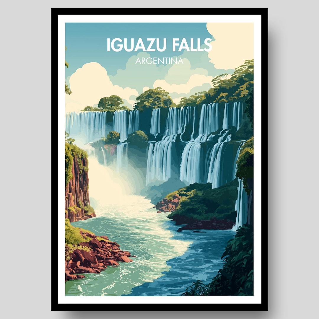 Iguazu Falls Poster - Argentina Poster - Iguazu Falls - Iguazu Falls ...