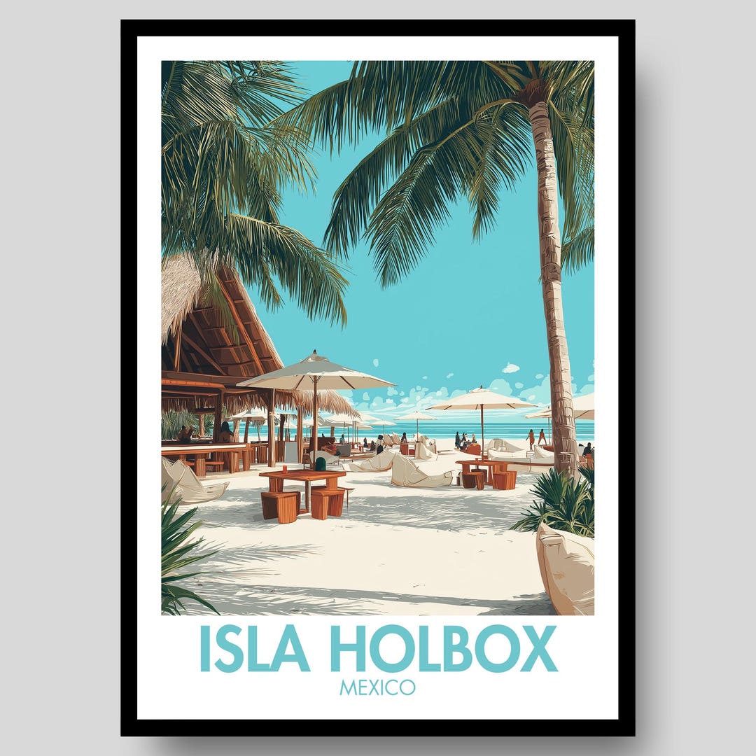 Isla Holbox Poster - Mexico Poster - Isla Holbox - Mexican Wall Decor ...