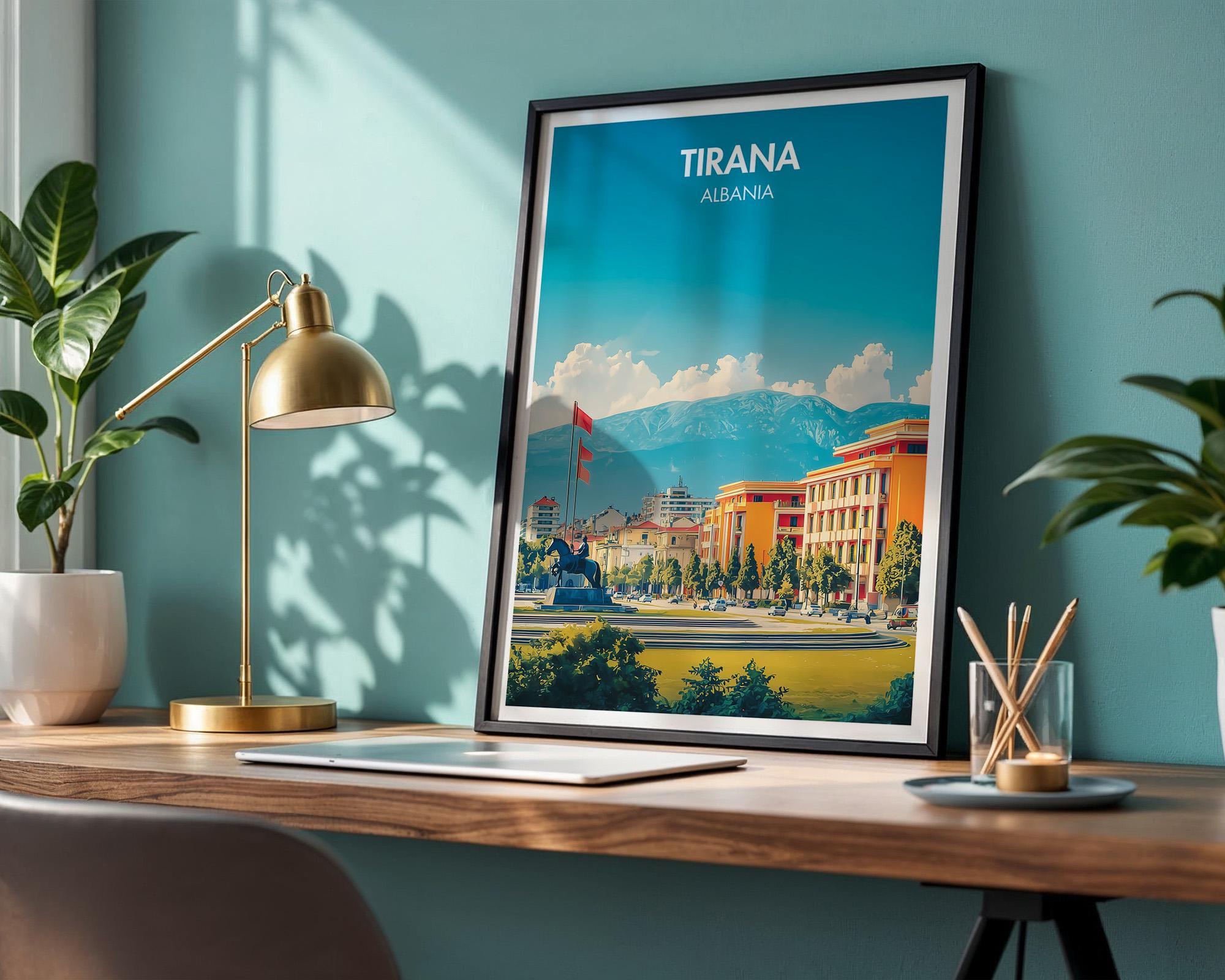 Tirana Poster - Albania Wall Art - Tirana Print - Albanian Decor - Etsy