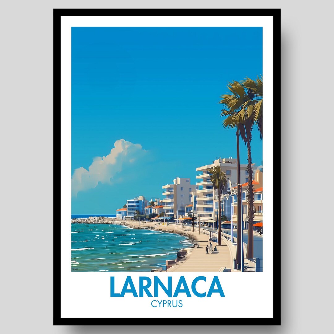 Larnaca Poster - Cyprus Poster - Larnaca Print - Larnaca Wall Art ...