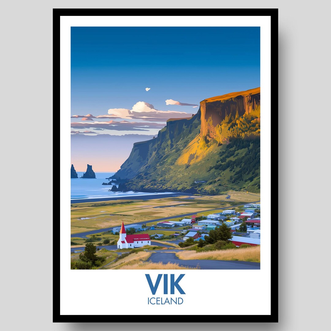 Vik Poster - Iceland Gifts - Vik Wall Art - Etsy